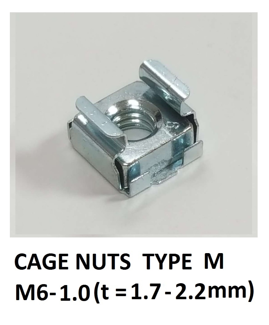 CAGE NUTS TYPE M M6-1.0 Plate Thickness : 1.7 - 2.2 mm | Taiwantrade