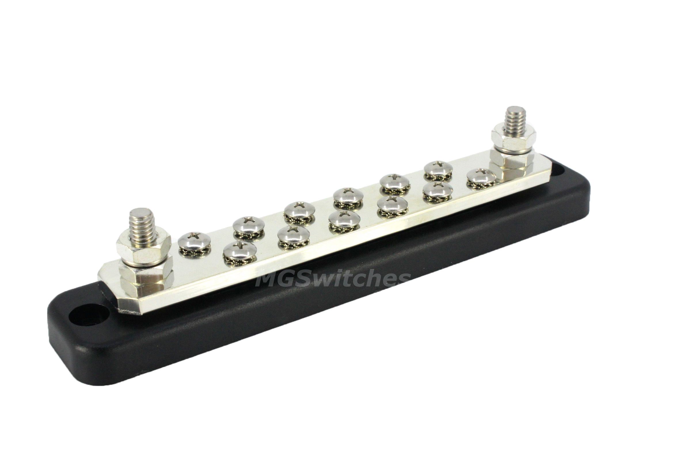 250A BusBar - Two 5/16"-18 Studs and Twelve #10-24 Screws | MEGGIS ...