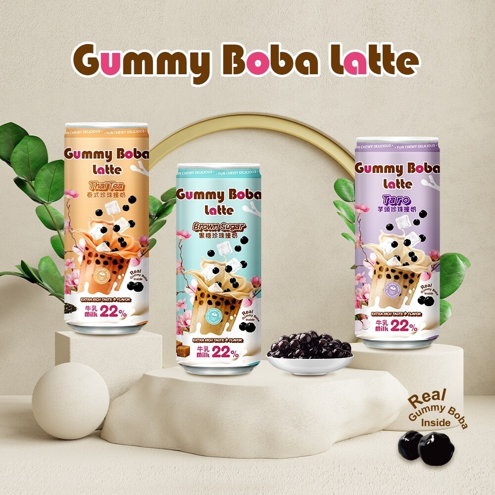 Taiwan O's bubble 490ml tapioca pearls taro bubble milk tea drink ...