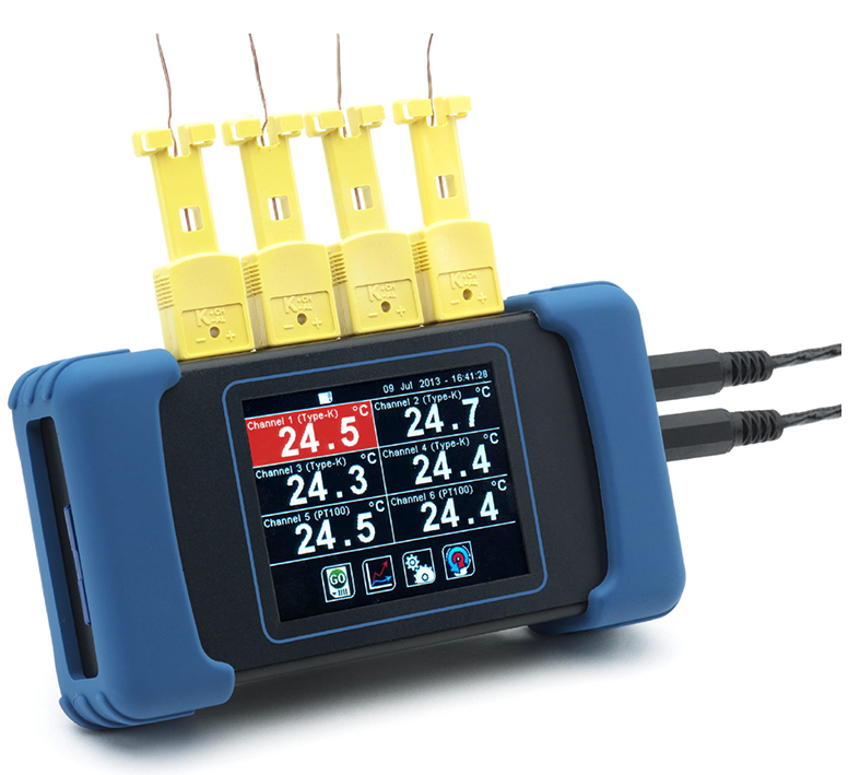 Portable 6-channel Temperature Data Logger with Touch Screen | Taiwantrade