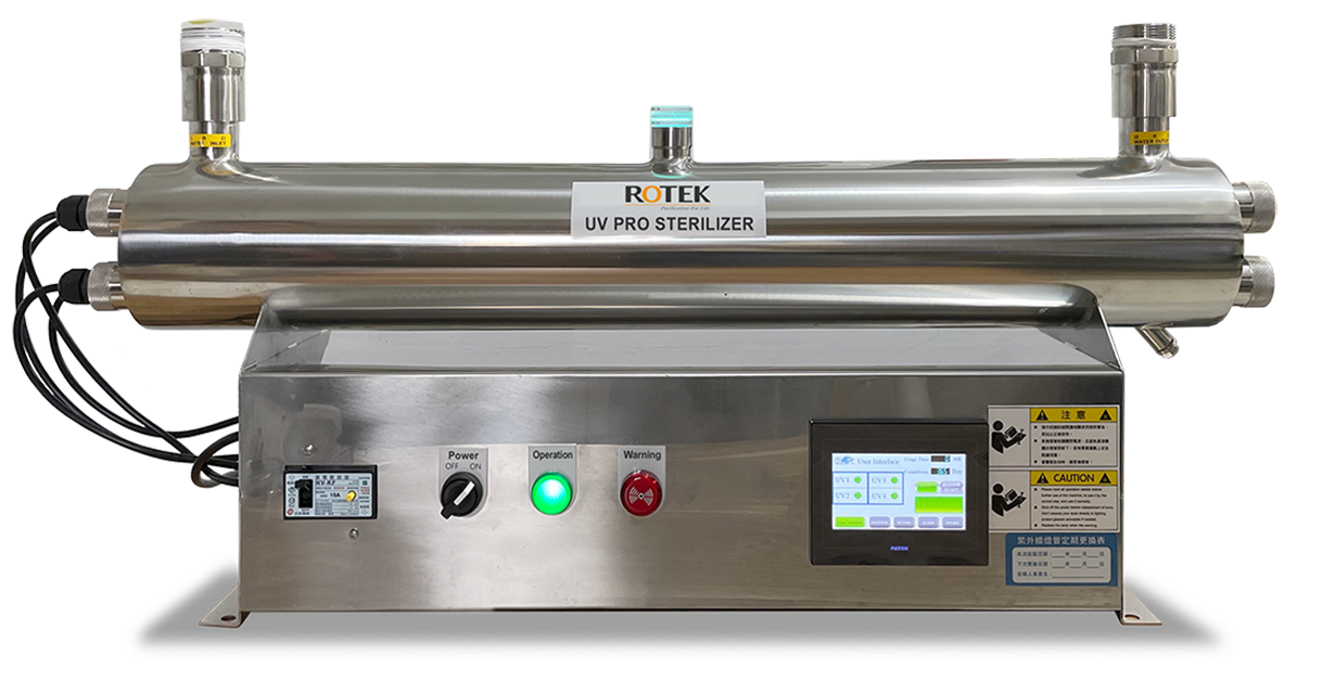 UV-PRO Sterilizer with The HMI touch screen panel, paired with PLC ...
