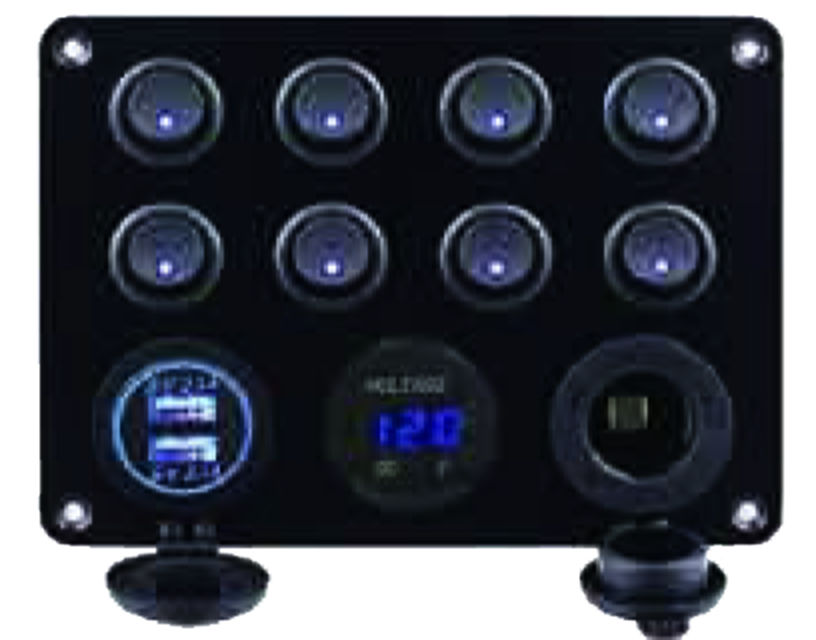 ALUMINUM SWITCH PANEL - 8 Gang 3 Hole Switch Panel | Taiwantrade