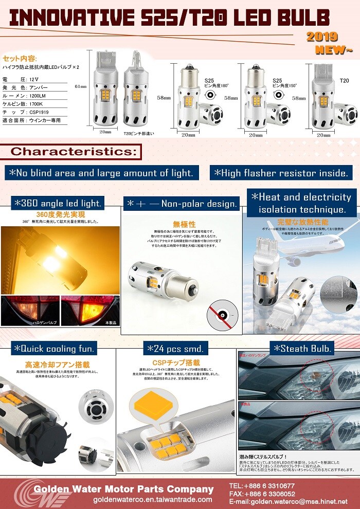 INNOVATIVE S25/T20 LED BULB | Taiwantrade