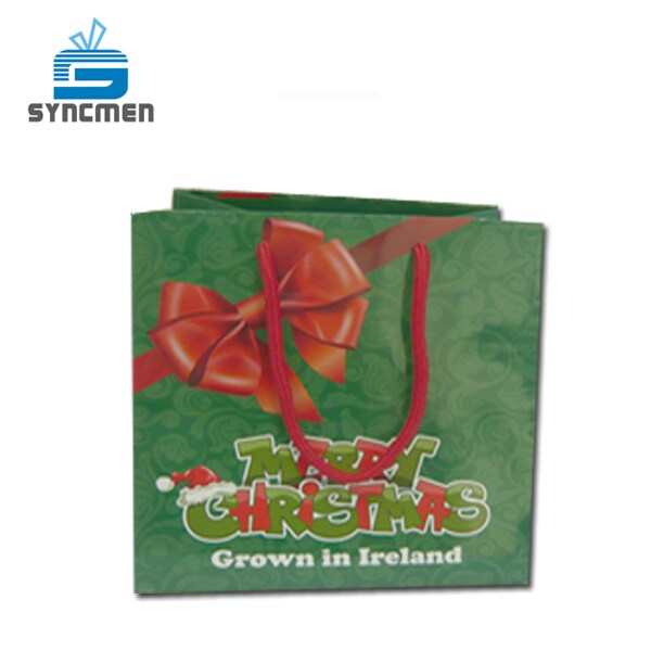 Fancy Customized Christmas Design Gift Bag with Rope Handles | Taiwantrade.com