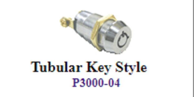 Tubular Key Electric Switch LocksP3000-04,security protection dead bolt ...