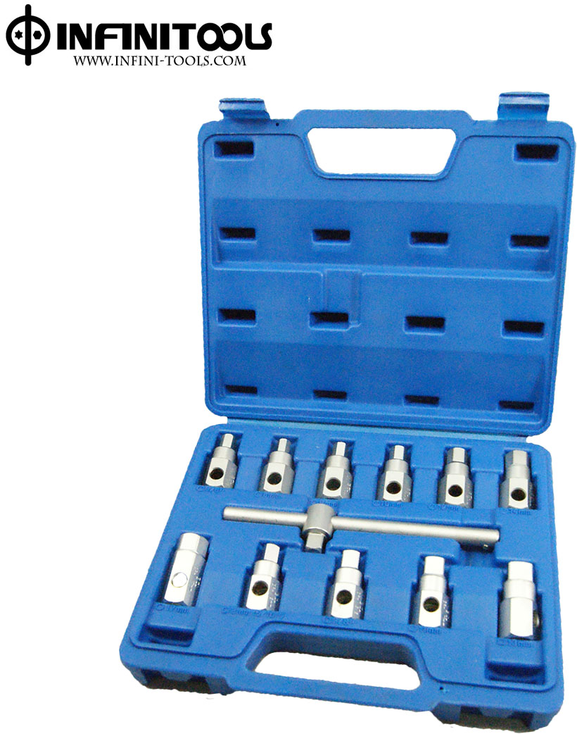 Universal Drain Plug Key Set , 12-piece ,3/8"DR | Taiwantrade