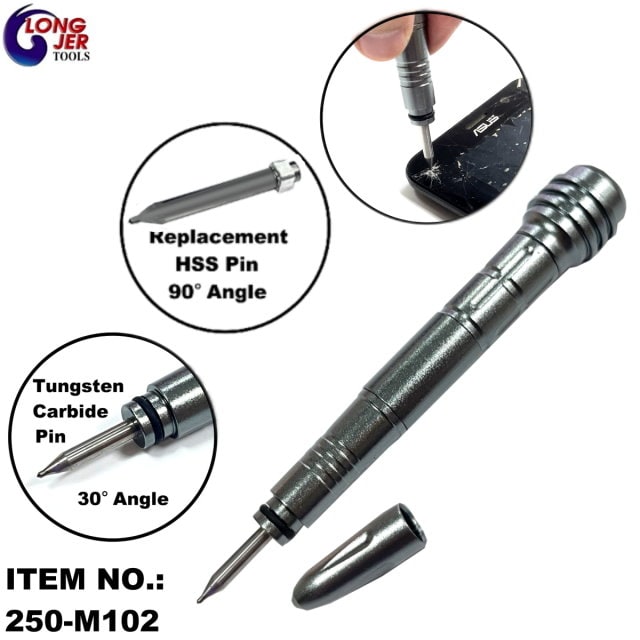 2-IN-1 Changeable Mobile Phone Glass Blasting Marking Center Punch Tool ...