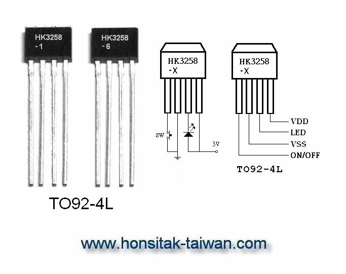 1 LED Blinking IC HK3258, TO92-4L | Taiwantrade