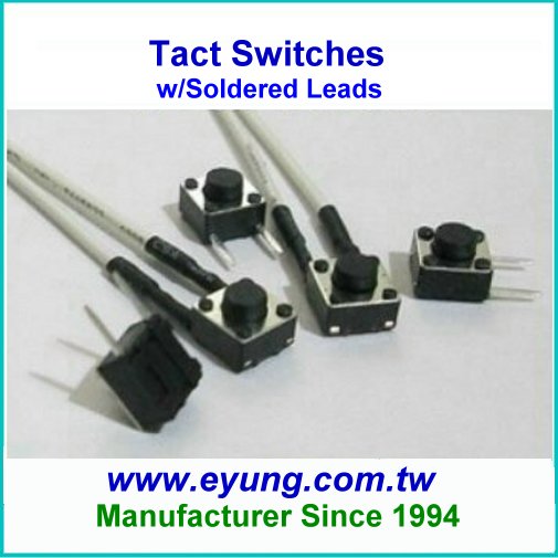 Tact Switch with soldered lead | Taiwantrade