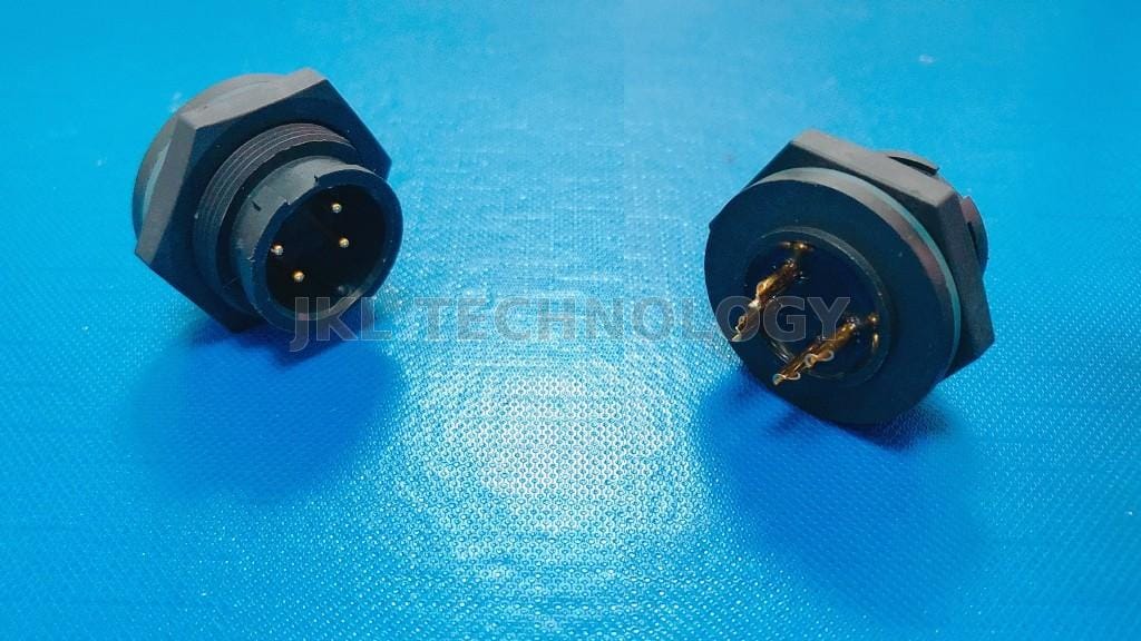 C size 4Pin Male Front Panel Mount Lock Type Connector for soldering ...