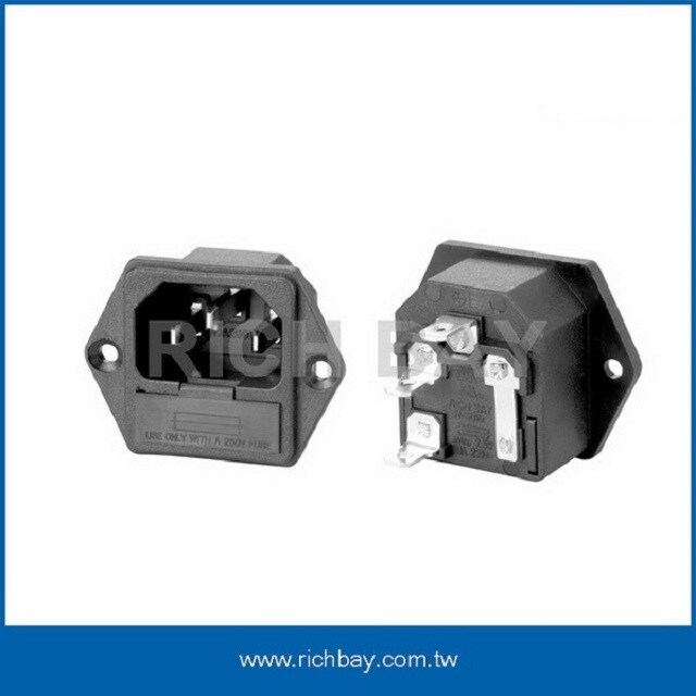 IEC 60320 C14 AC INLET + FUSE HOLDER (SNAP-IN TYPE & SCREW TYPE ...