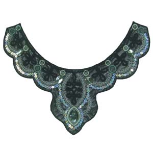 Iron-On neck trims,corded neck patch,Beaded neck badges | Taiwantrade.com
