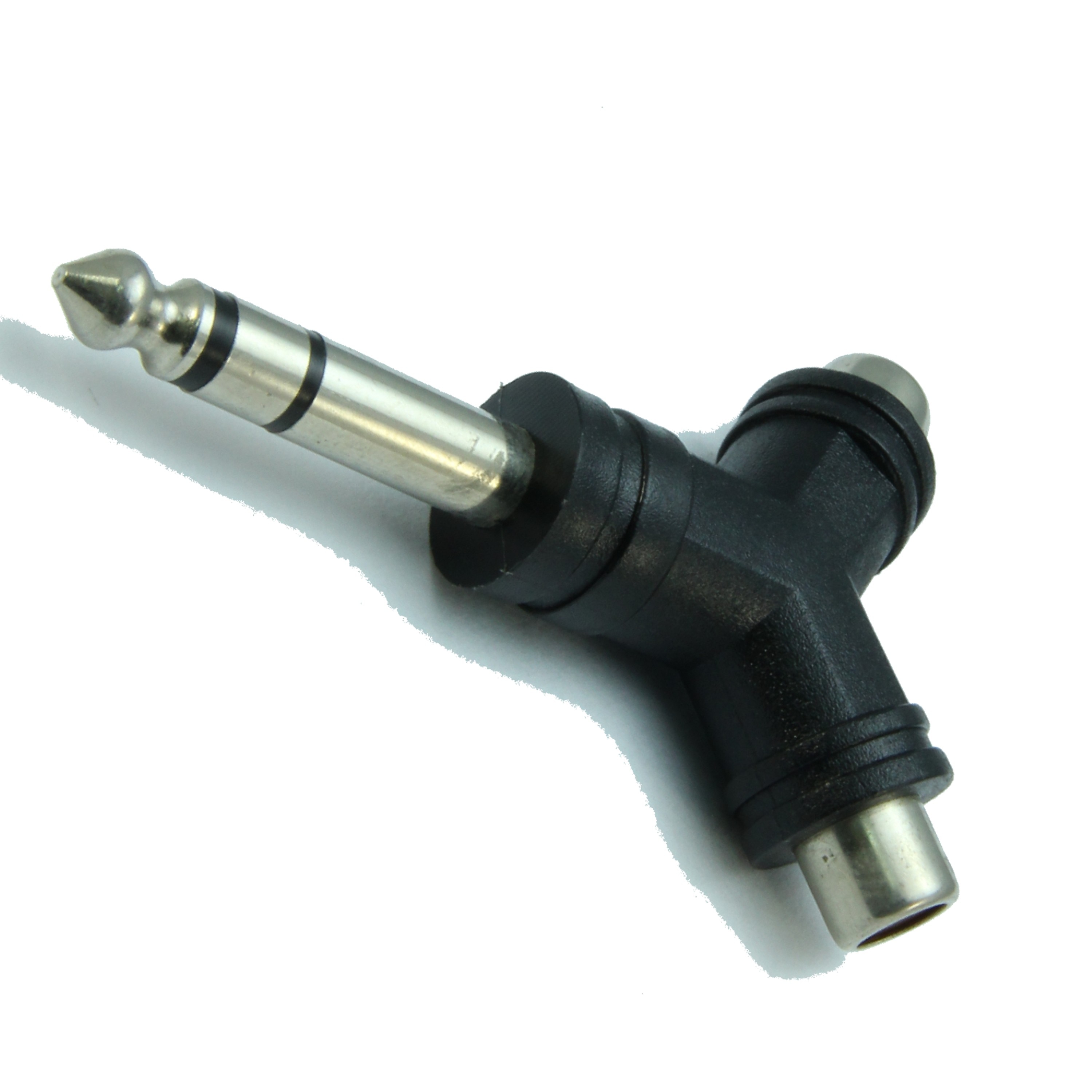 ADAPTER / Y TYPE 6.3mm MONO PLUG TO DOUBLE RCA JACKS | Taiwantrade