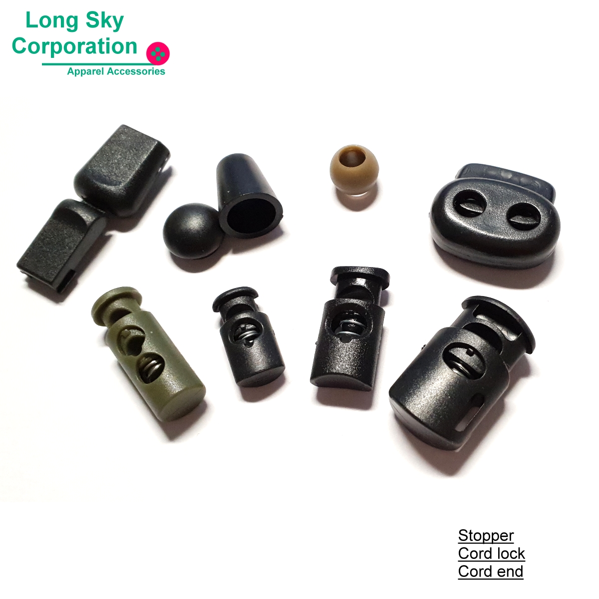 Plastic cord end, cord lock, cord adjuster and stopper | Taiwantrade