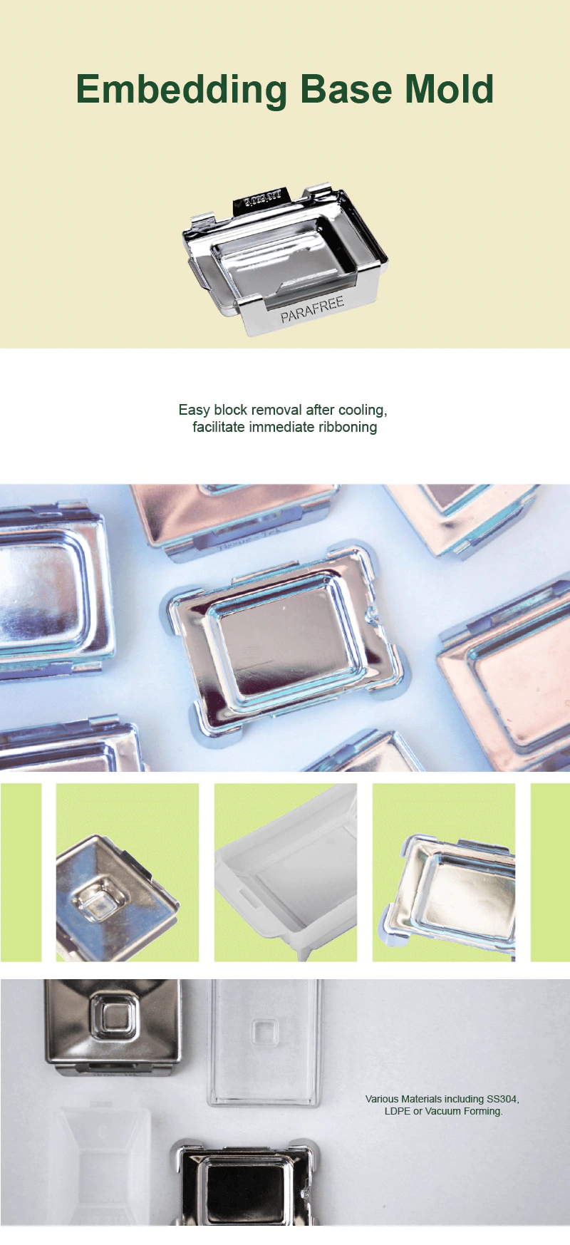 Base Mold for Tissue Embedding Cassette | Chemex Industrial