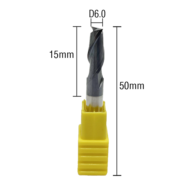 ECIO – EA2C Series - Solid Carbide Tungsten Square End Mill - 2 Flutes ...