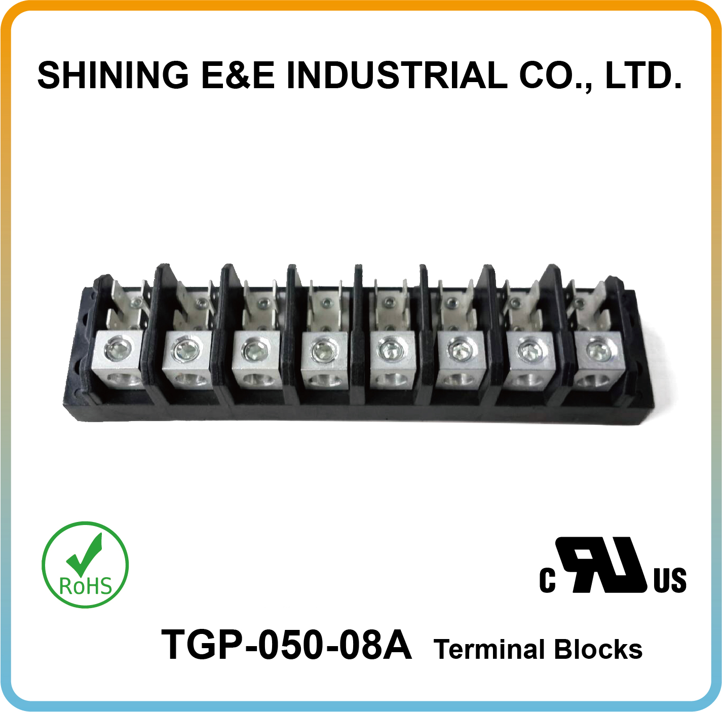 Power Terminal Block 600V 50A Quick Connect 8-Pole (TGP-050-08A1 ...