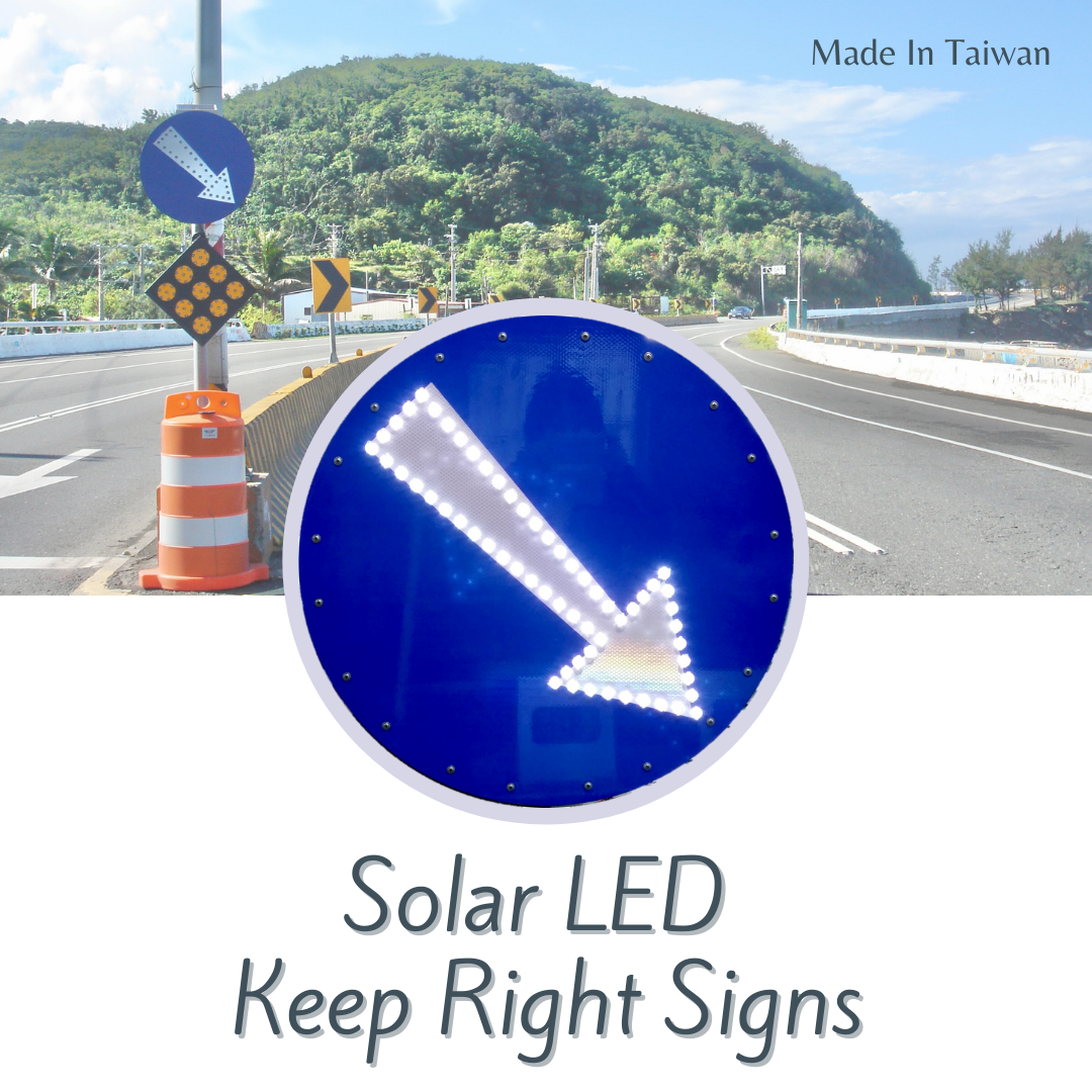Solar LED Keep Right Signs | Taiwantrade.com