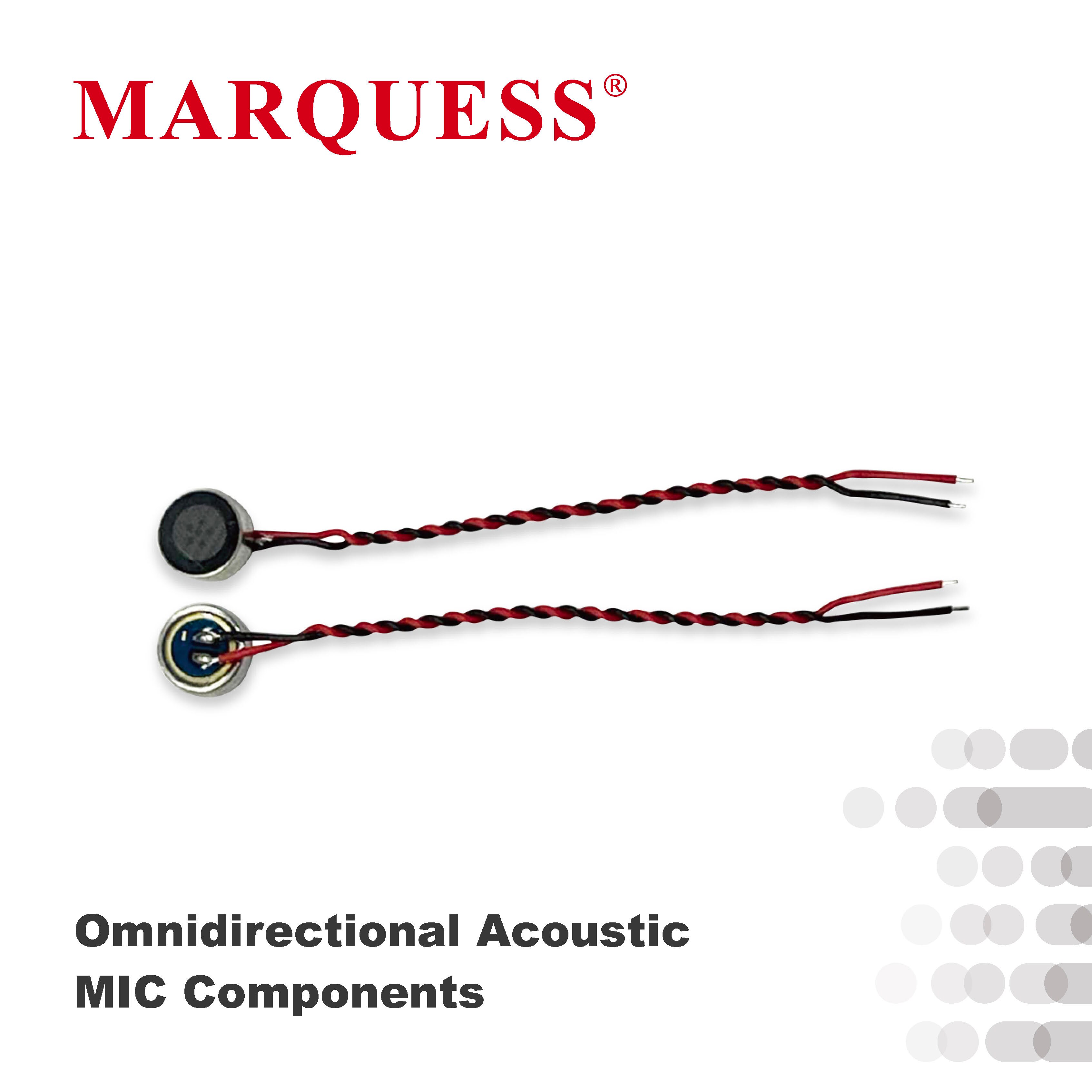 Omnidirectional Electret Condenser Microphone Components, Acoustic ECMs ...