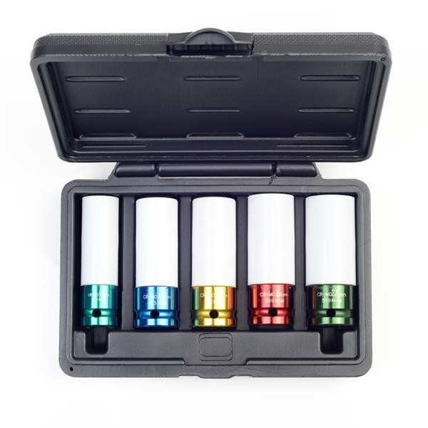 5PCS 1/2 "DR. THIN WALL DEEP SOCKETS | Taiwantrade.com