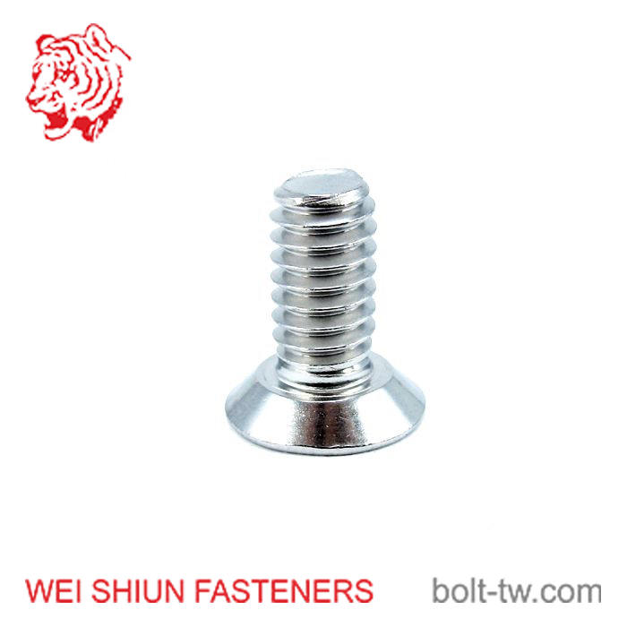 M3X10 Phillips Flat Head Machine Screw Steel 4.8 Nickle Plated TAIWAN ...