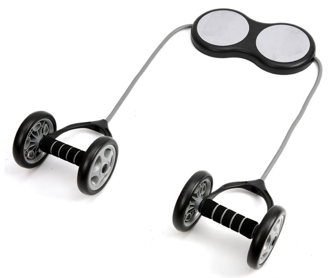 Double Wheels Pull Rope ABS Abdominal Waist Exercise Equipment ...