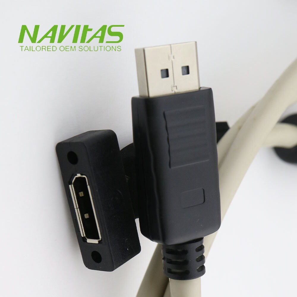 Displayport Connectors Panel Mount Cable Display Port Cable Assembly ...