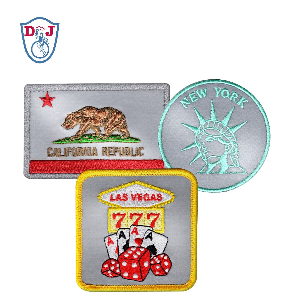 Recycled Satin Patch Embroidered Patch California Republic Flag Patch ...