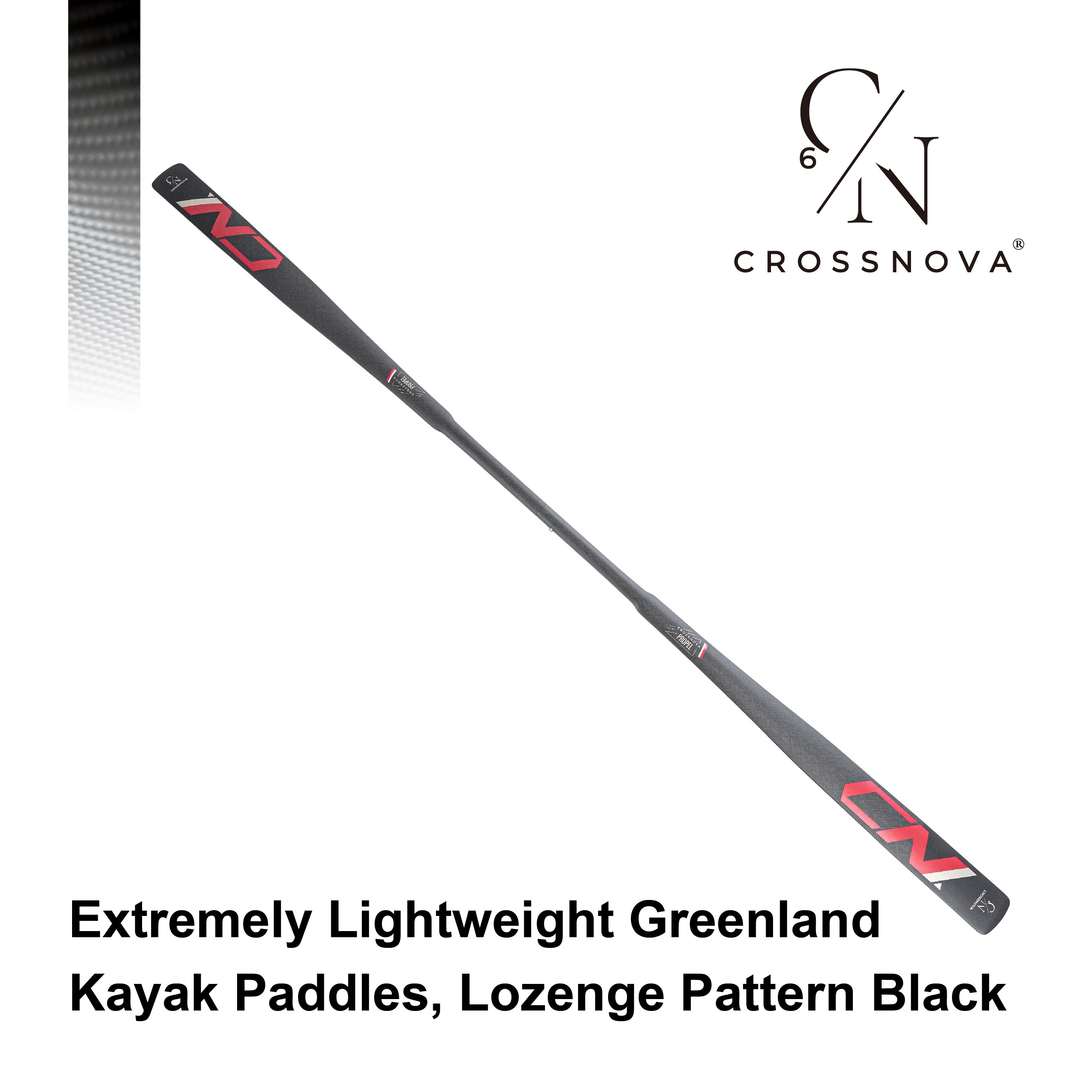 Extremely Carbon Fiber Greenland Kayak Paddles, Lozenge Pattern CROSSNOVA Paddles | Taiwantrade