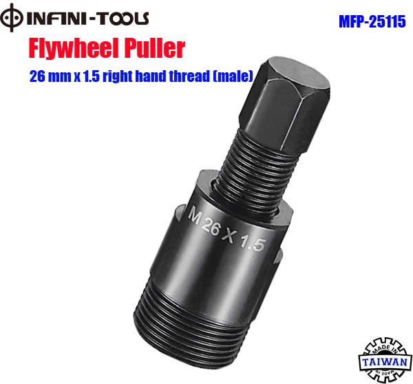 Flywheel Puller 26 mm x 1.5 Right Hand Thread Male | Taiwantrade