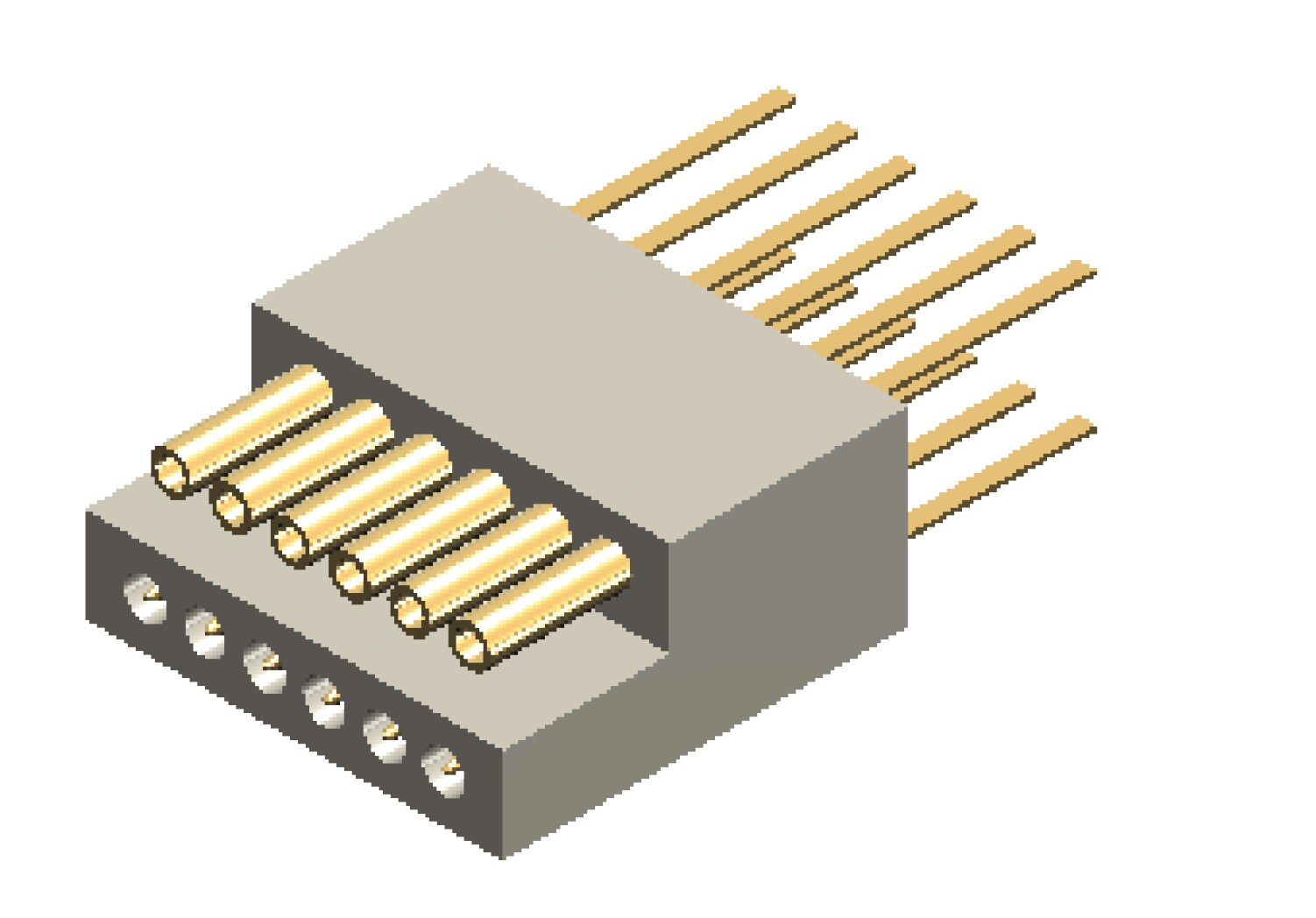 12 Pin Contact Polarized Male Female Nano Connector Through Hole ...