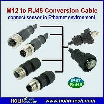 M12 D Coded Industrial Ethernet Connector and Cable Patch Cord | HTP ...