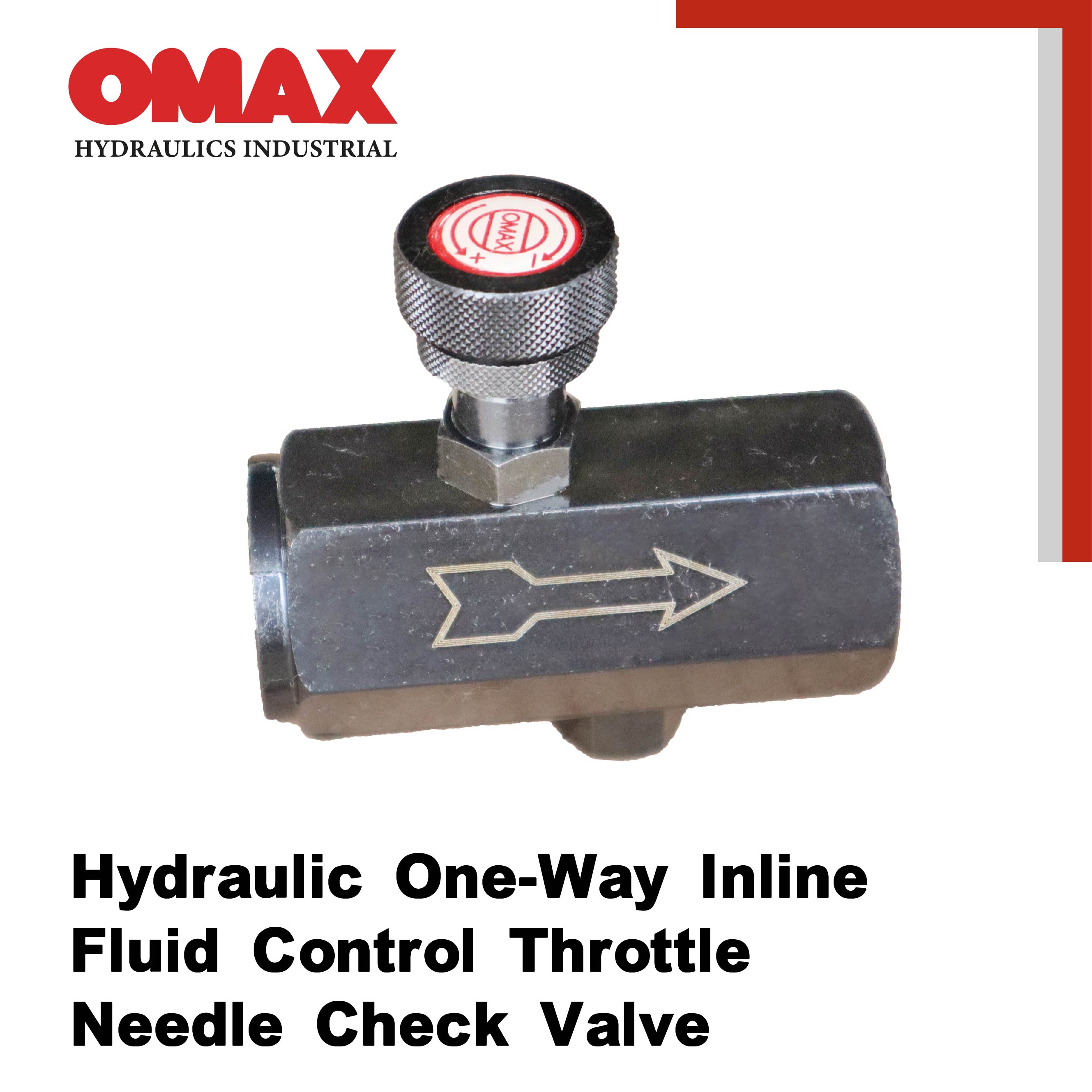 Hydraulic One-Way Inline Fluid Control Throttle Needle Check Valve ...
