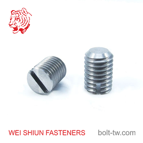 Set screw CNC turned slotted flat point stainless steel grub screw ...