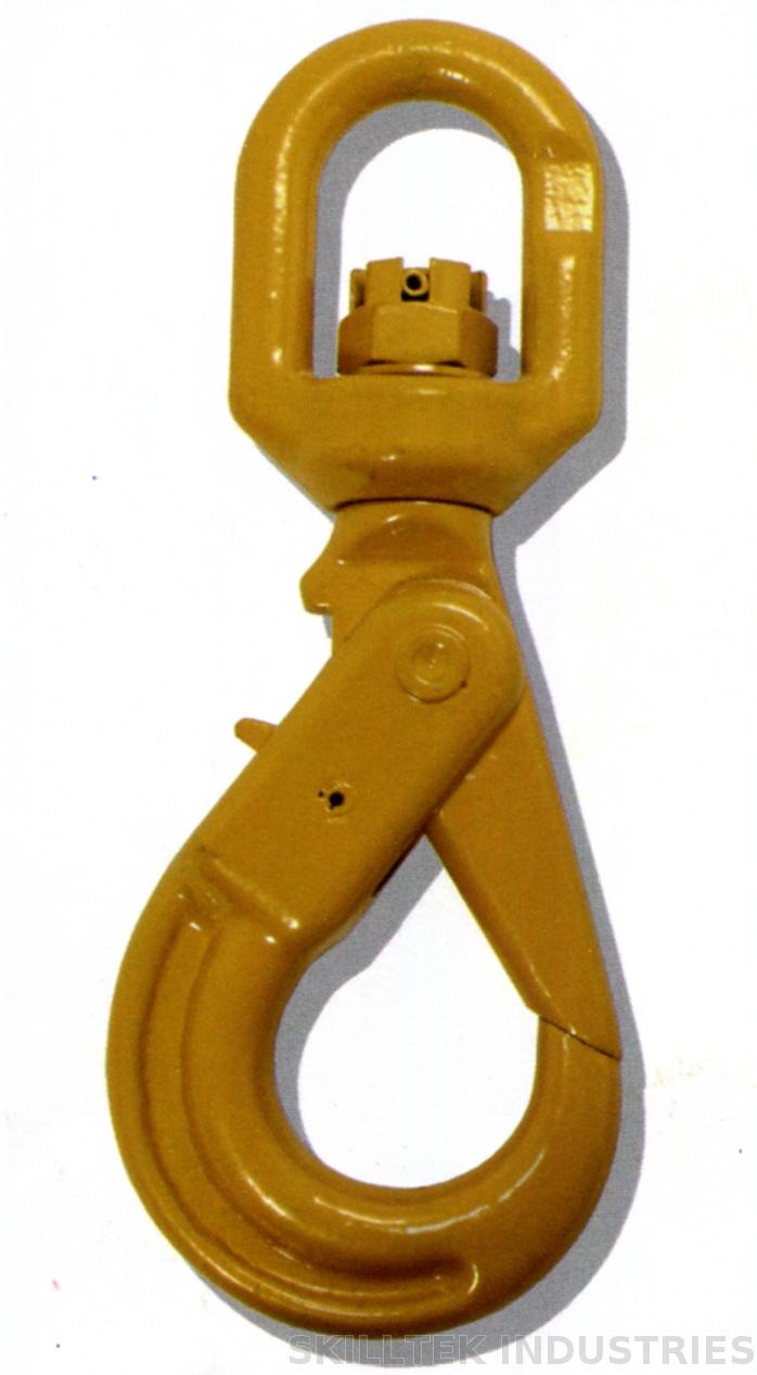 Grade 80 Eye Swivel Self Locking Safety Hook, Marine Hardware, Lifting ...