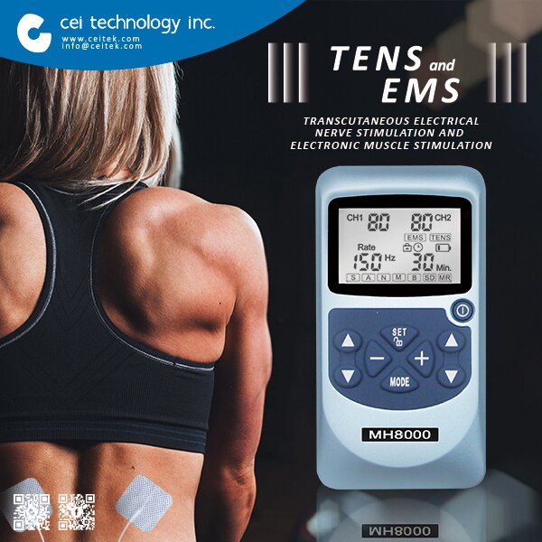 2018 Portable TENS Unit / EMS machine pain relief massager ...