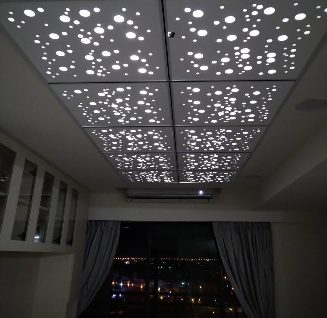 Perforated Gypsum Ceiling Tile, Bubbles, 12/20/35R | Taiwantrade