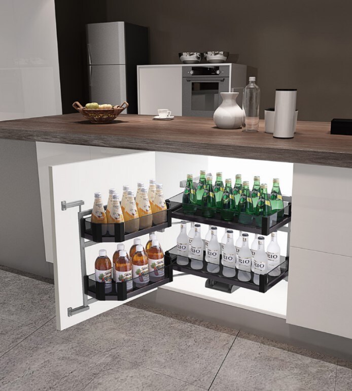 Glamour Bottom Cabinet - Bottom & Door Mount Kitchen Storage System ...