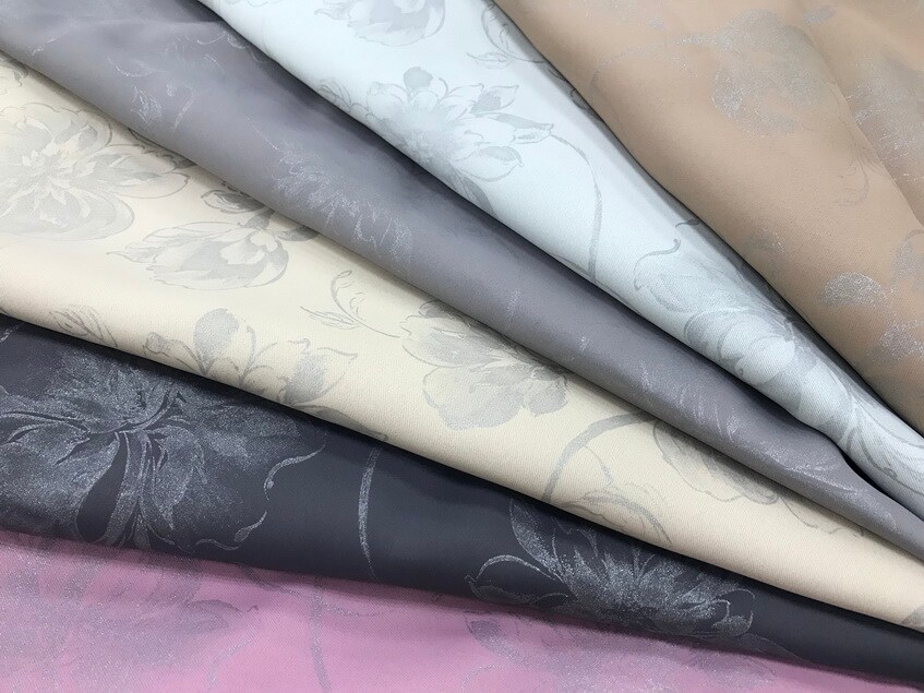 Golden printed black out curtain fabric - Home textile | Taiwantrade.com