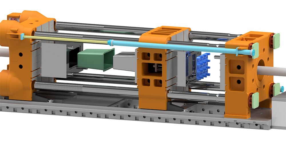 Line Form (Dual Molding On Single System) Injection molding machine ...