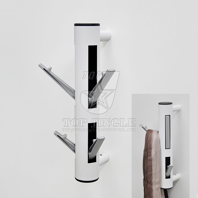 Wall Mounted Collapsible 2-long & 2-short Zinc Alloy Hanger With ...