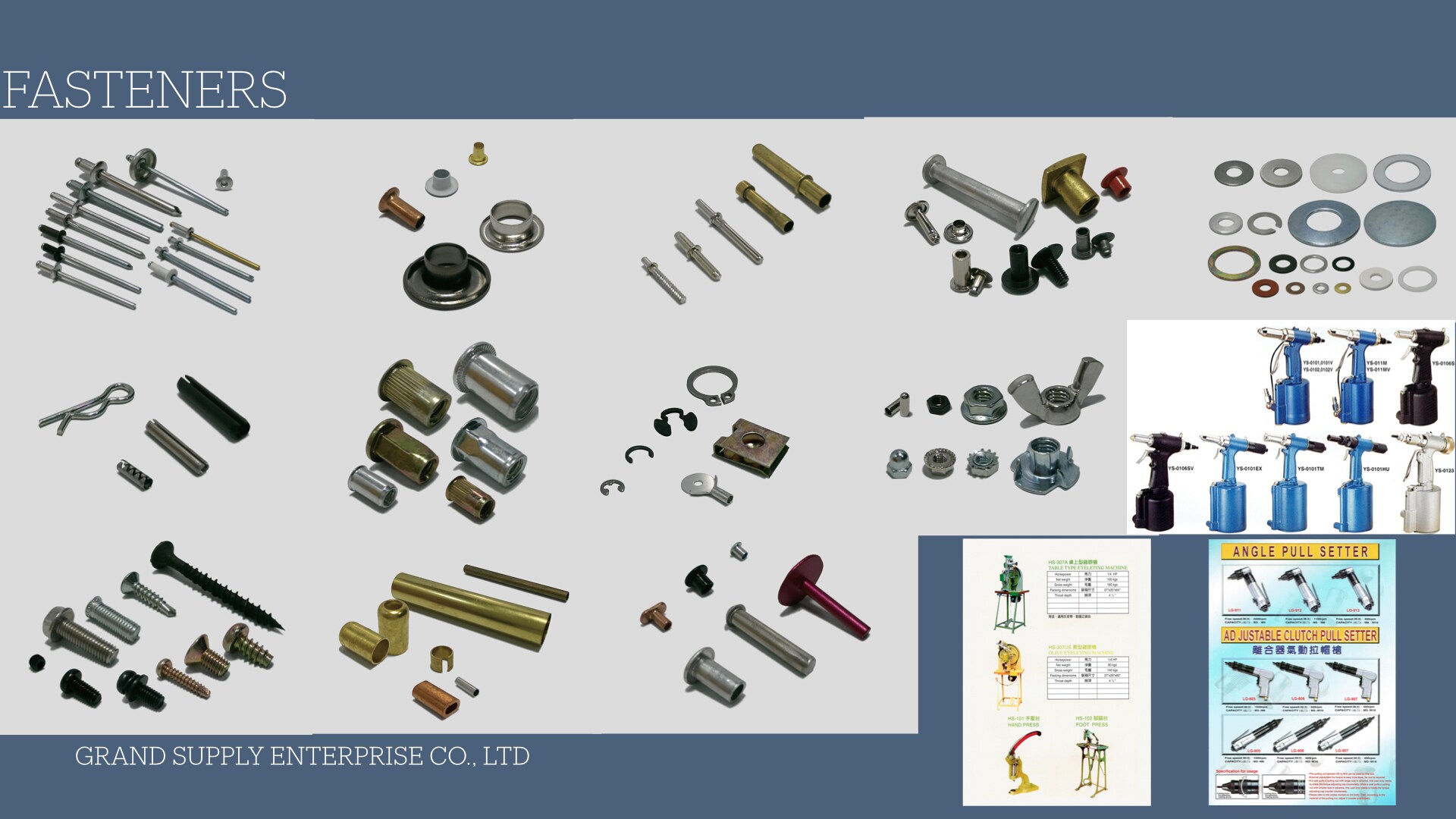 Fasteners, snap fasteners, rivets, washers, eyelets, hooks | Taiwantrade