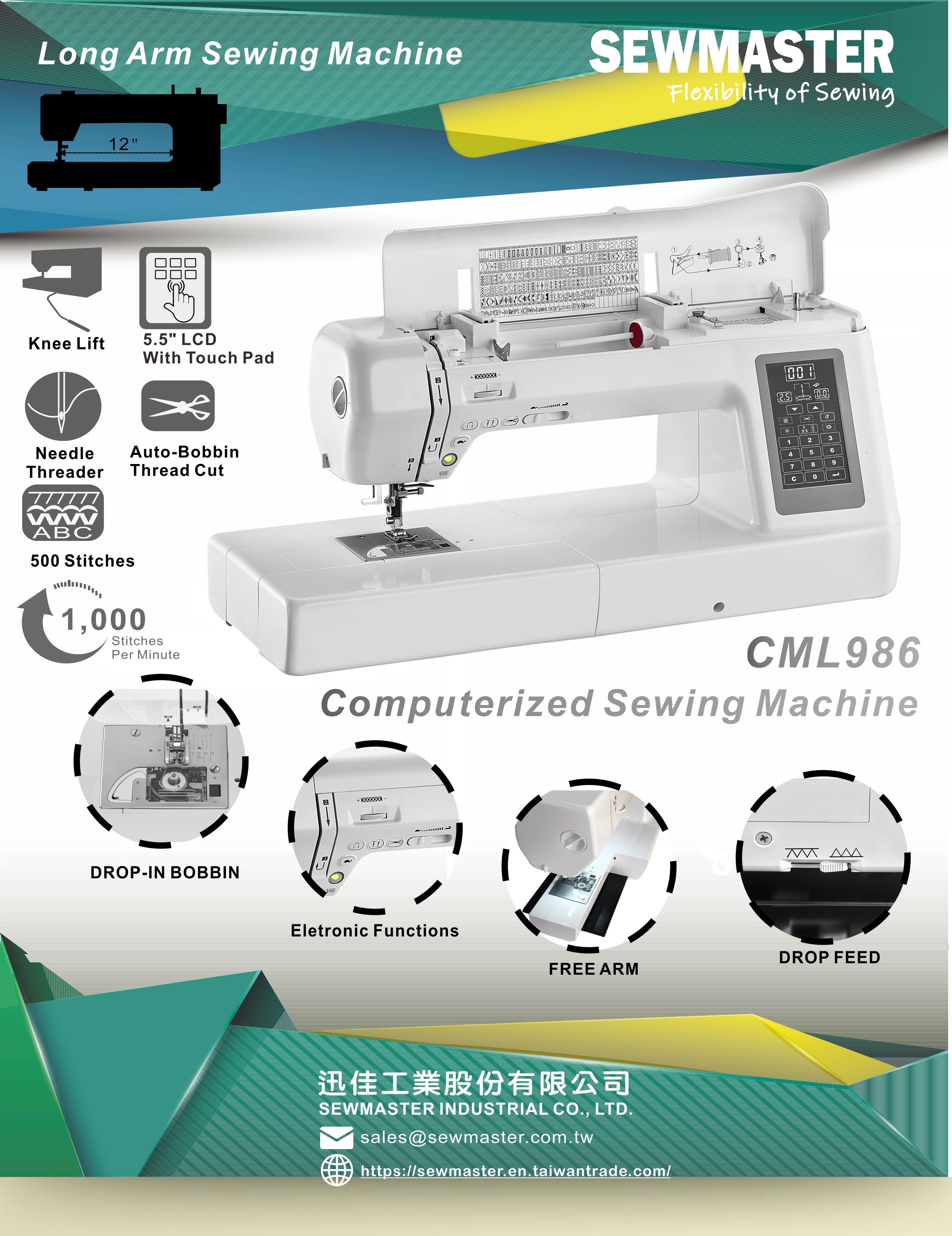 Long Arm CPU. Sewing Machine | SEWMASTER INDUSTRIAL CO., LTD.