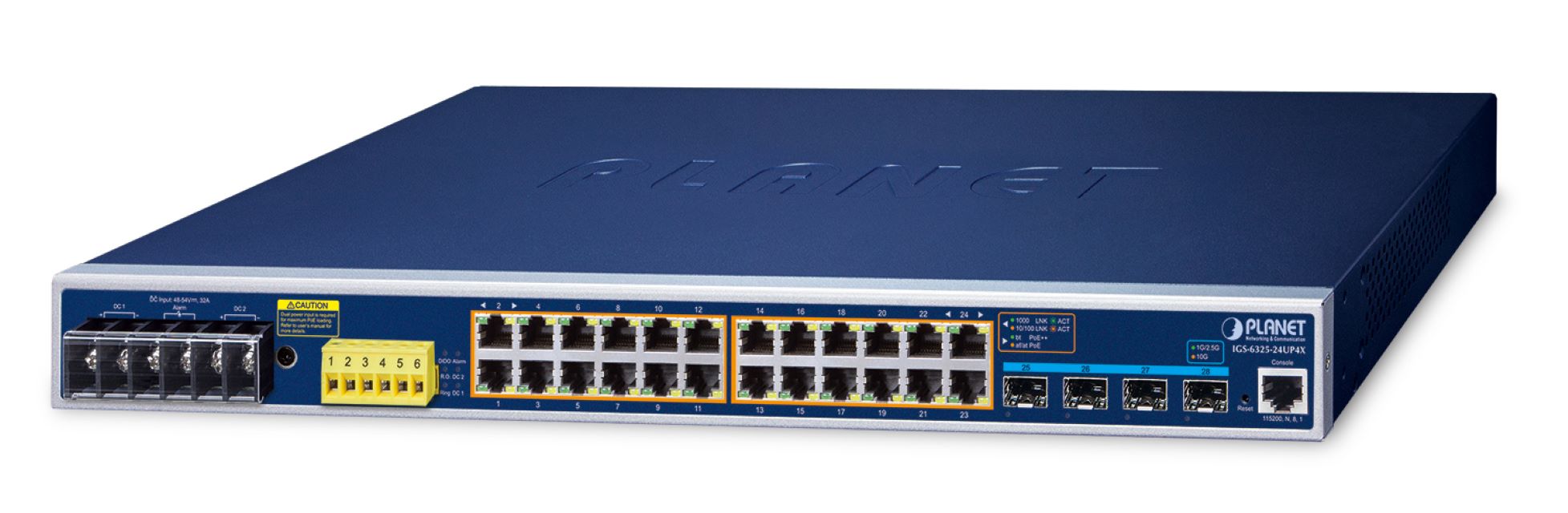 Industrial L3 24-Port 10/100/1000T 802.3bt PoE + 4-Port 10G SFP+ Managed Ethernet Switch ...