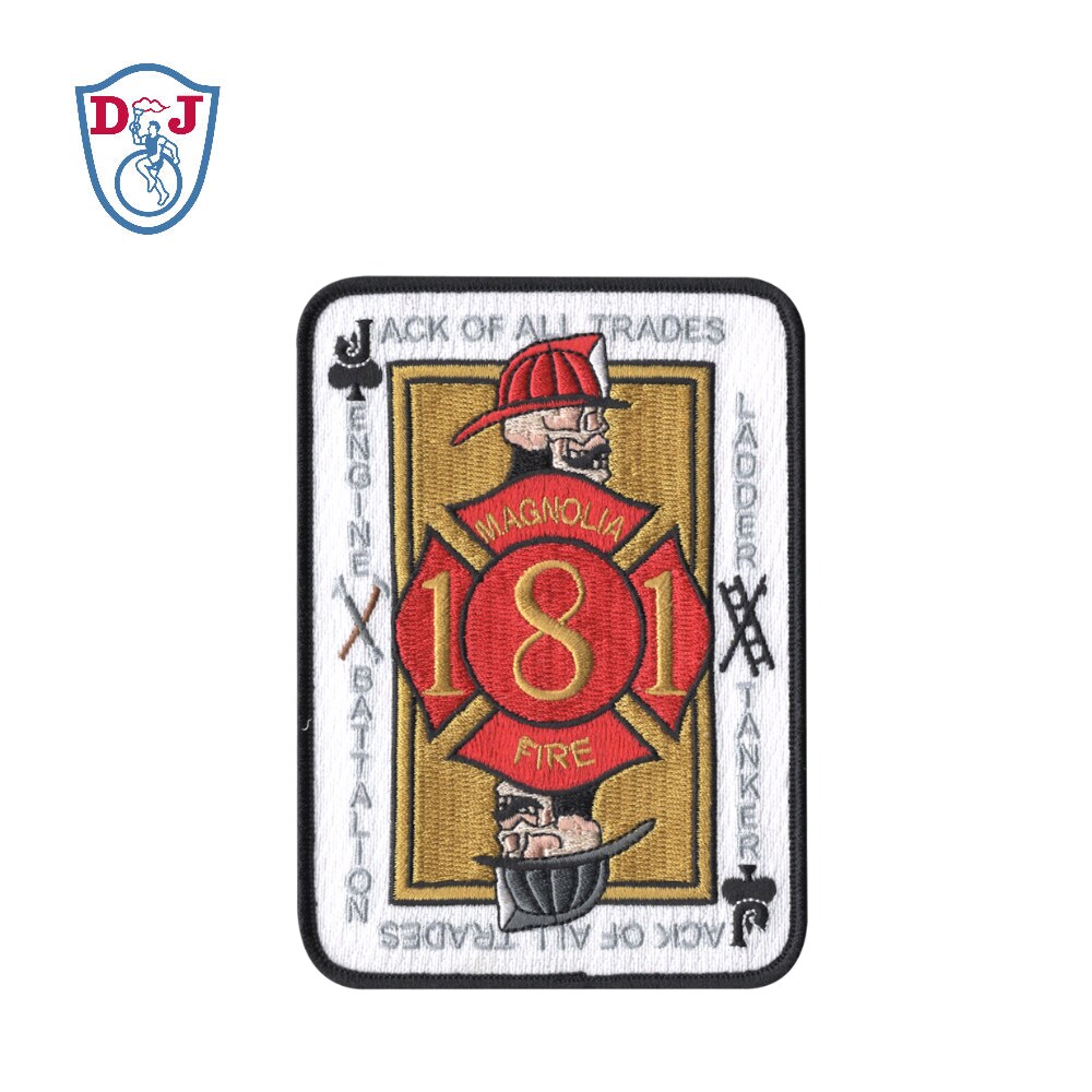 Customized Embroidered Fire Department Porker Designed Patches ...