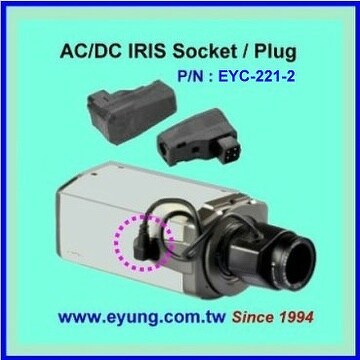 IRIS AC/DC Plug, Male Connector, CCTV Camera IRIS Plug | Taiwantrade