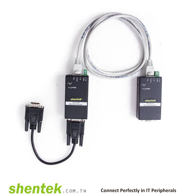 Industrial High Speed Port Powered Serial RS-232 Extender Over Cat5 ...