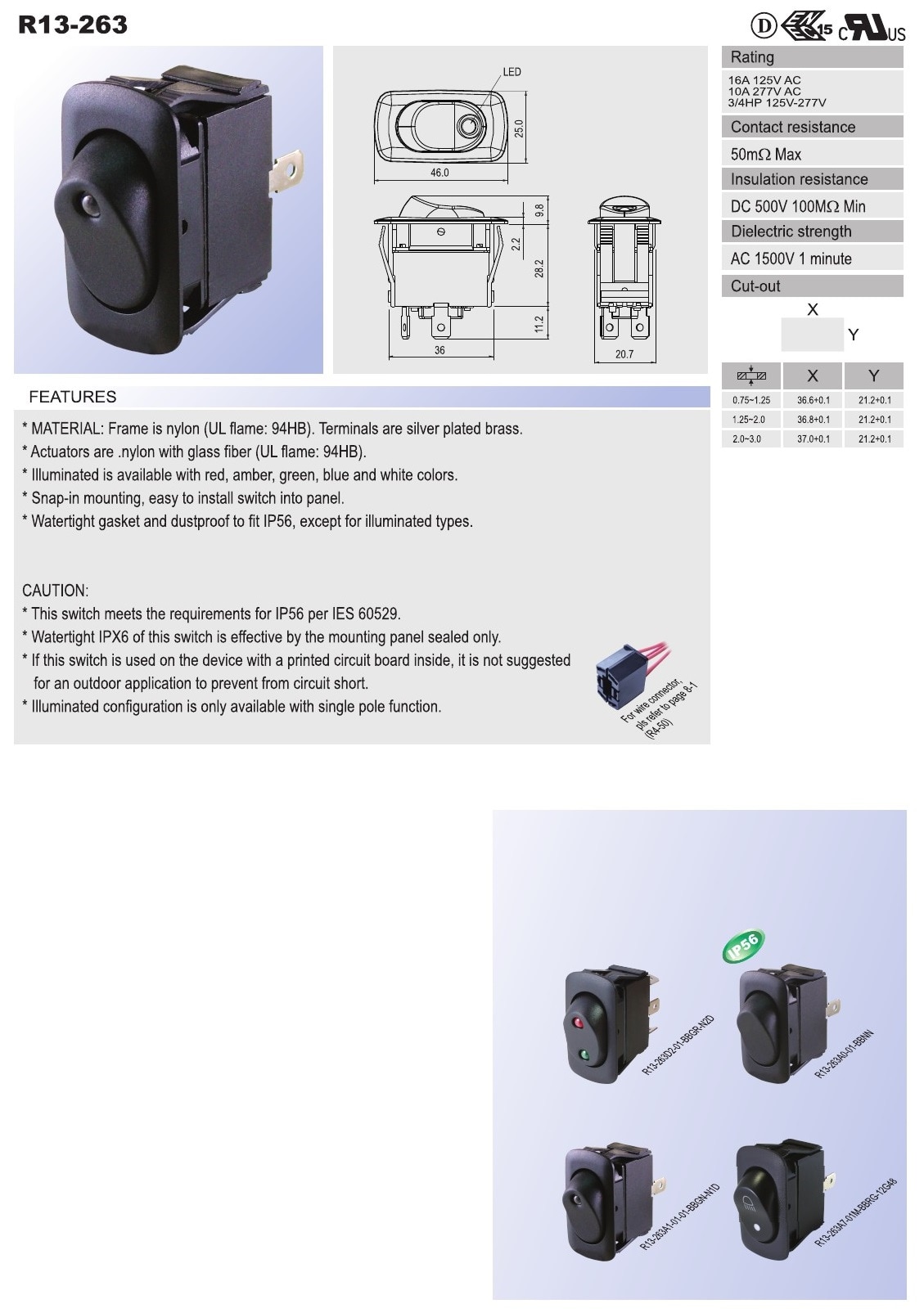 Rocker Switch AC SCI R13-263 | SHIN CHIN INDUSTRIAL CO., LTD.