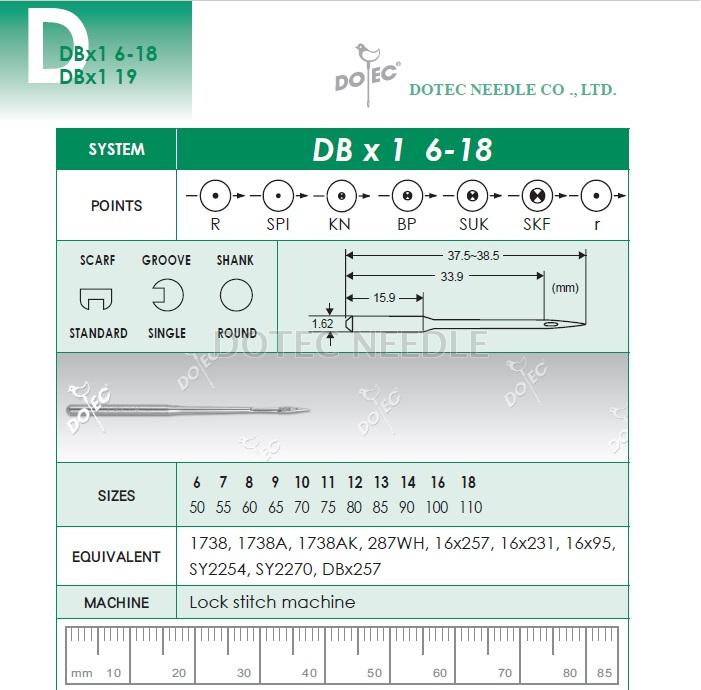 DBX1 6-18 - Lock stitch Machine Needle | Taiwantrade.com