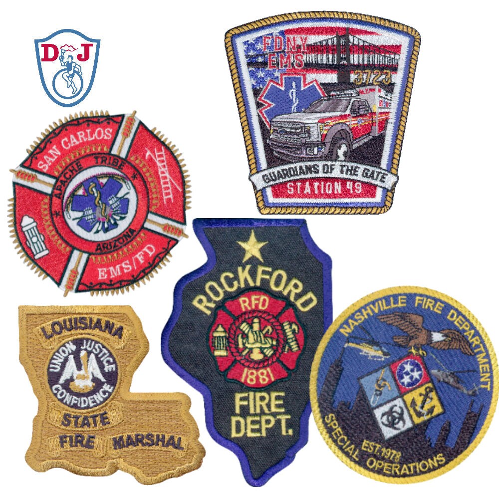 Custom Embroidery Fire Fighter Patch | Taiwantrade